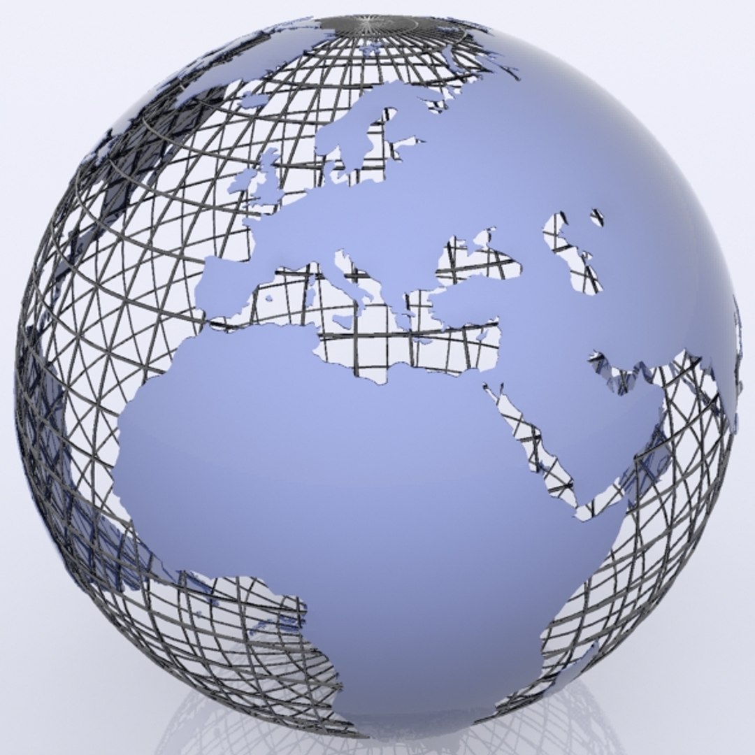 Wire Globe 3d Model