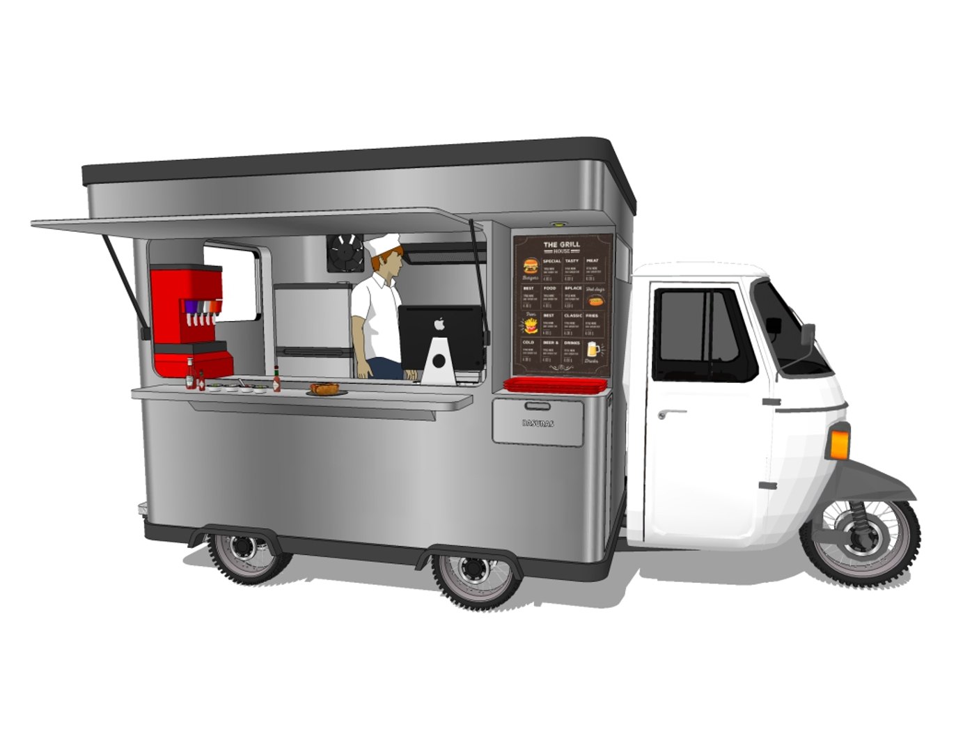 Food Truck Car 3d Model