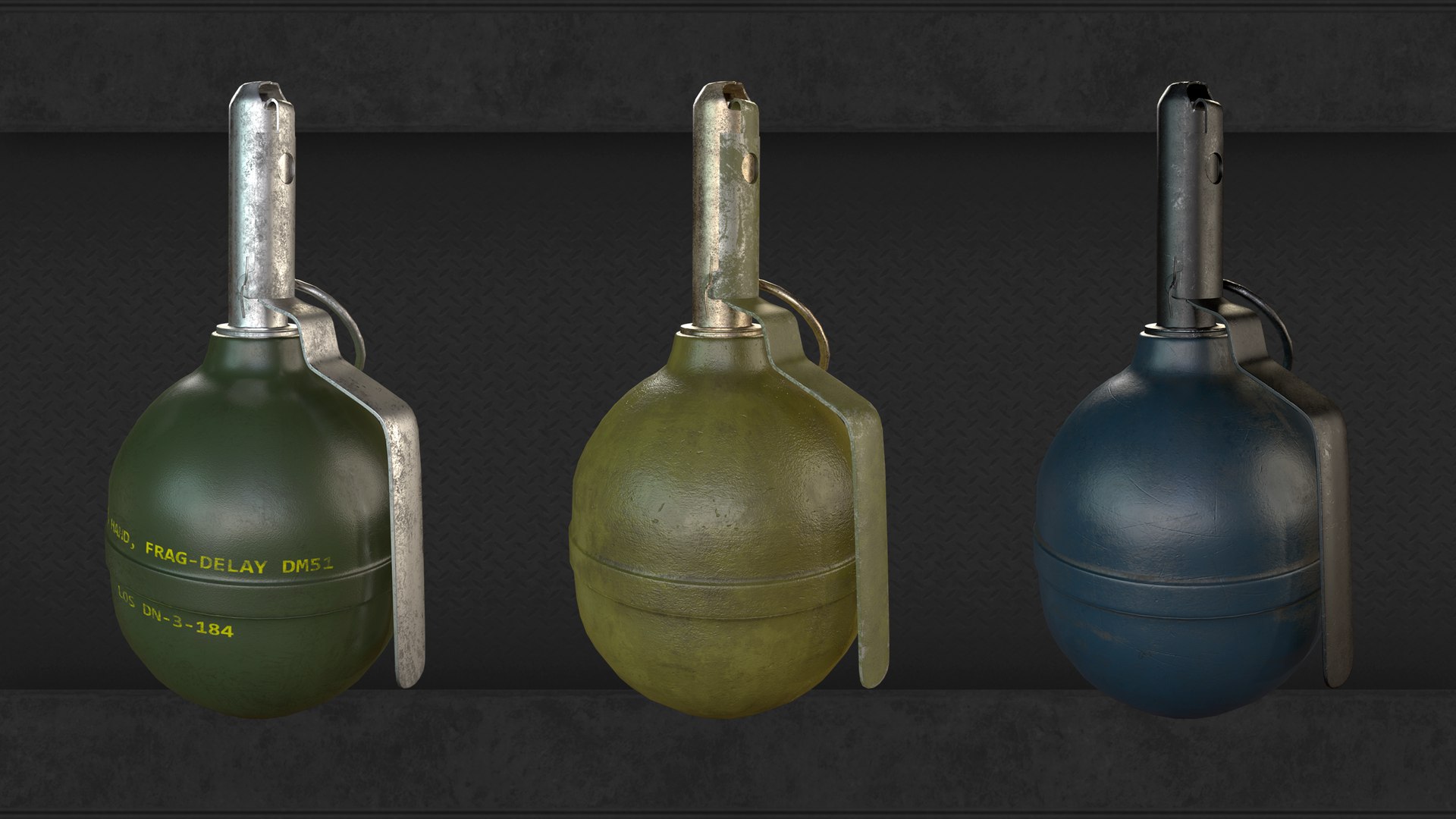 Grenade Model - TurboSquid 1396829