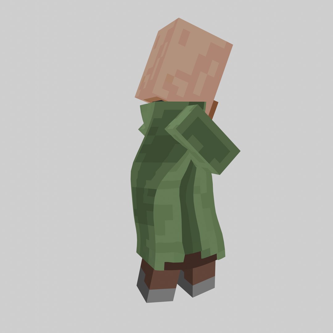 3D Minecraft Villager Rig For Blender - TurboSquid 2287449