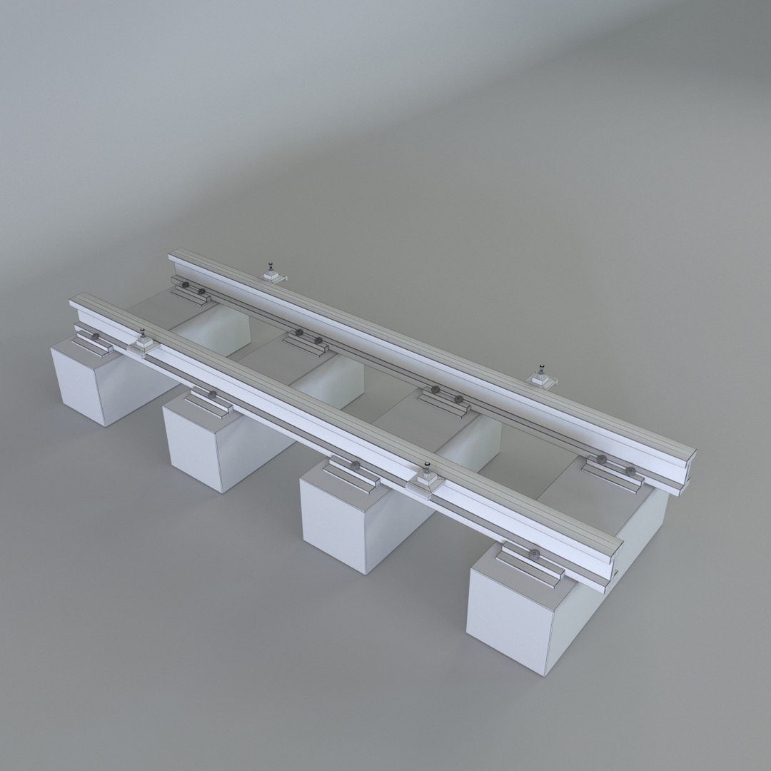 Rail Table 3D model - TurboSquid 1954045