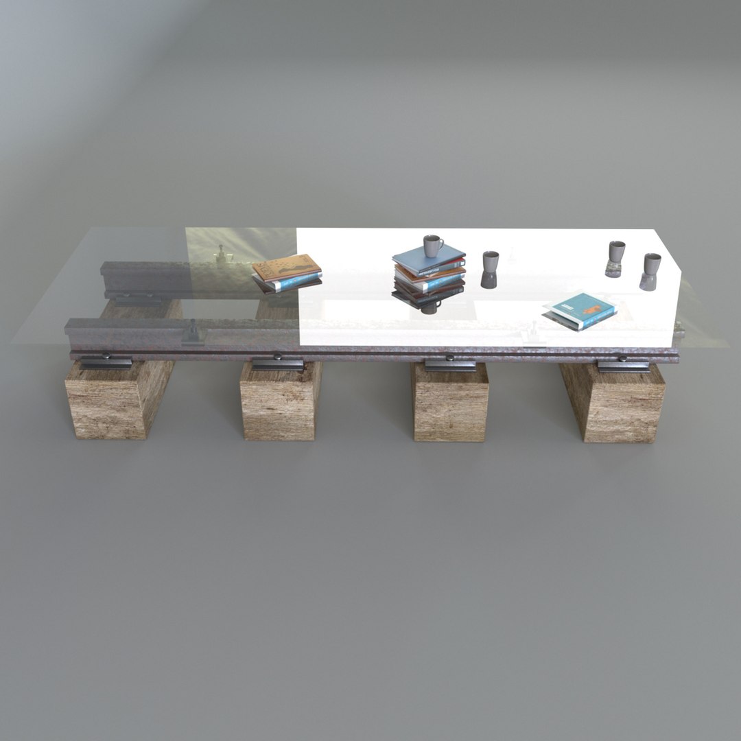 Rail Table 3D model - TurboSquid 1954045