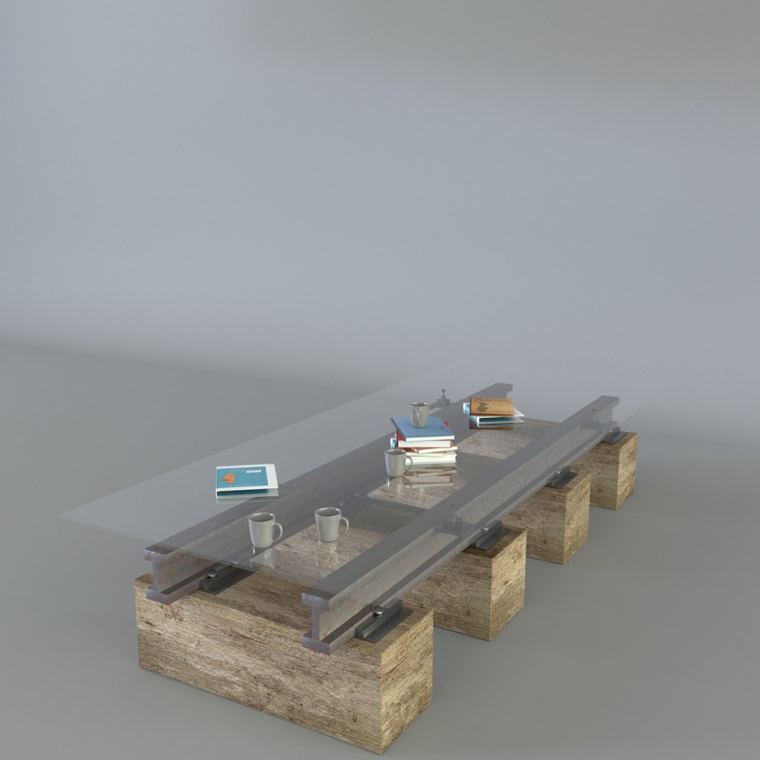 Rail Table 3D model - TurboSquid 1954045