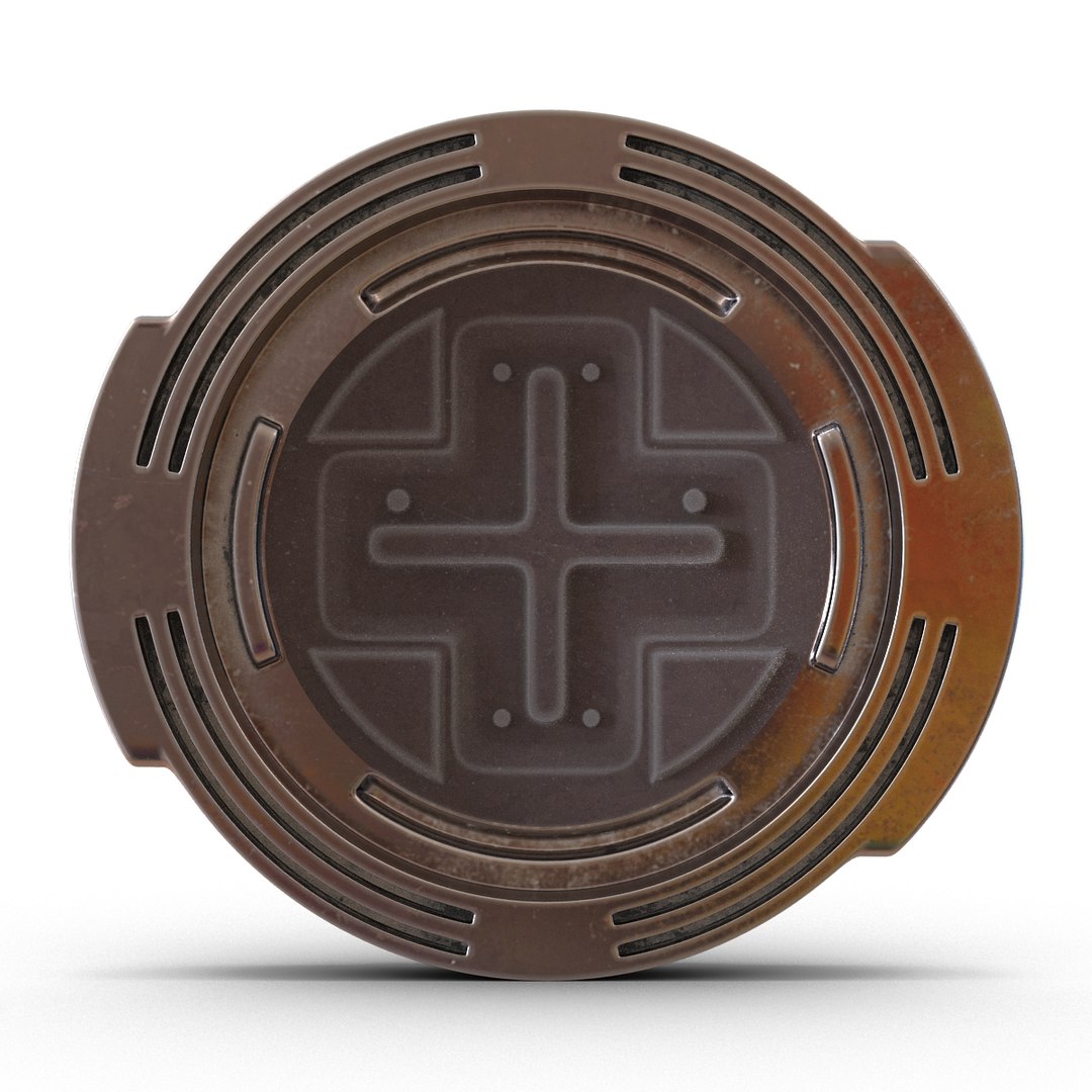 3d Industrial Anodized End Cap Model