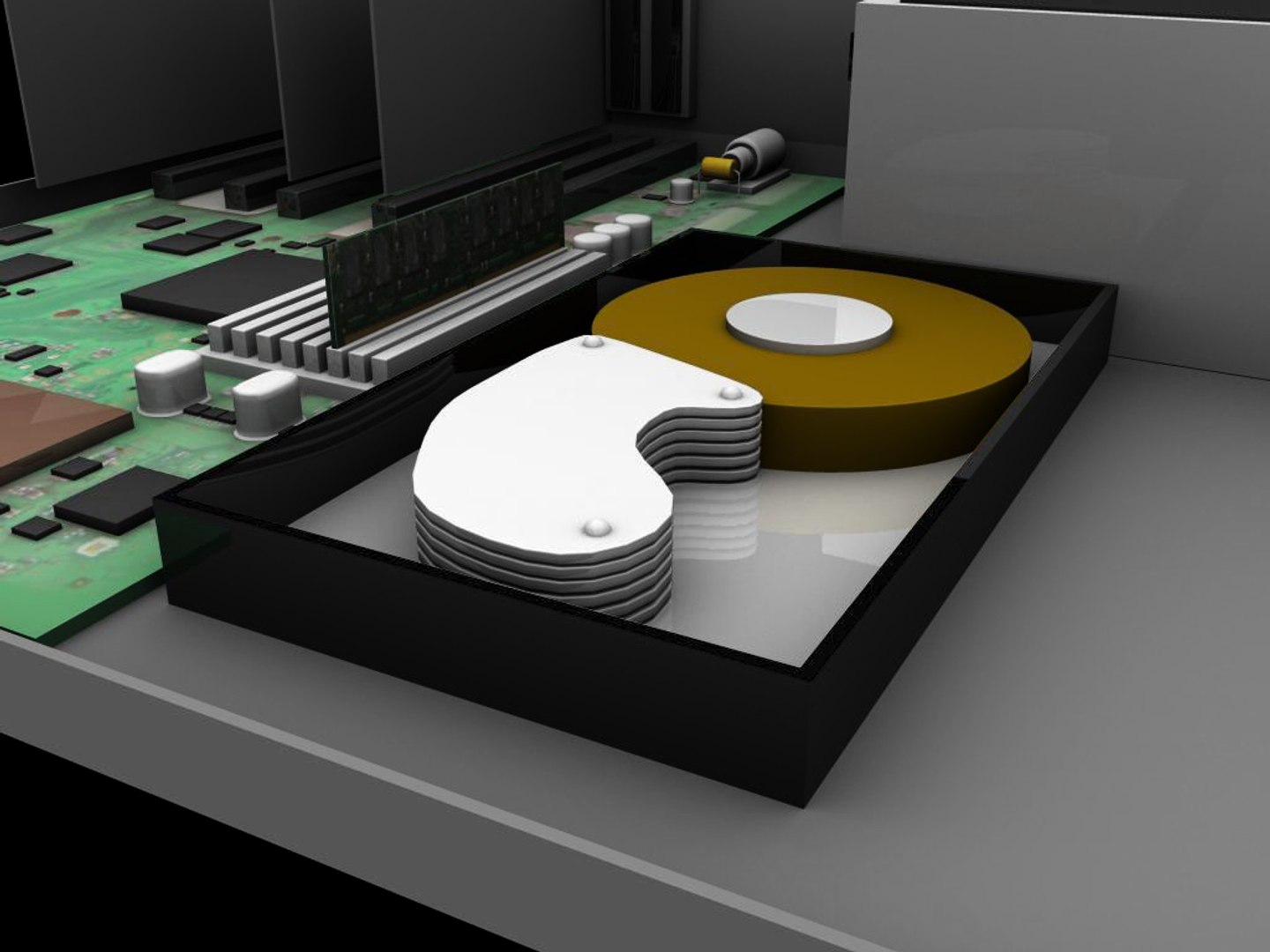 Nineties Era Computer 3d Model