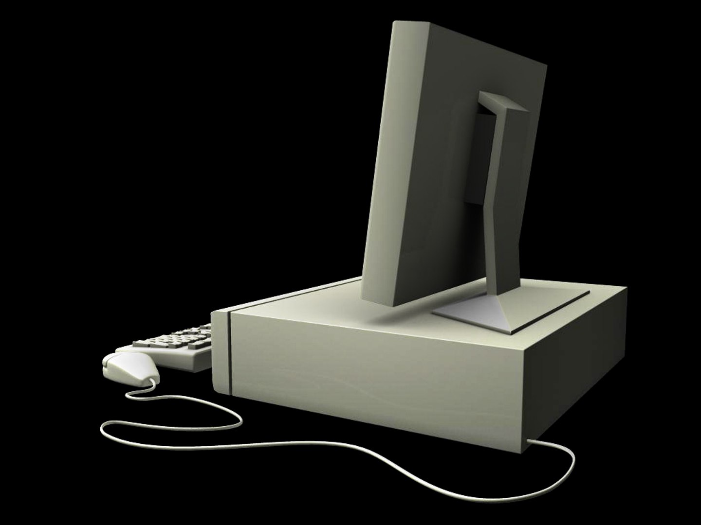 Nineties Era Computer 3d Model