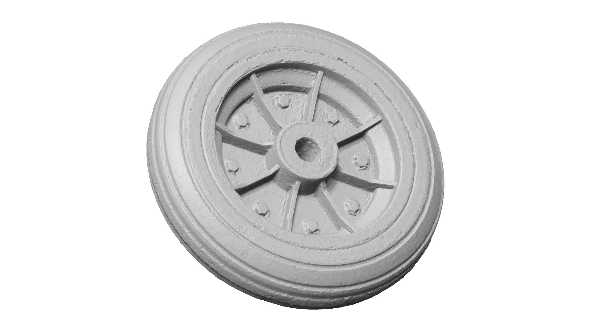 3D Plastic Wheel with Tire Raw Scanned model - TurboSquid 1812759