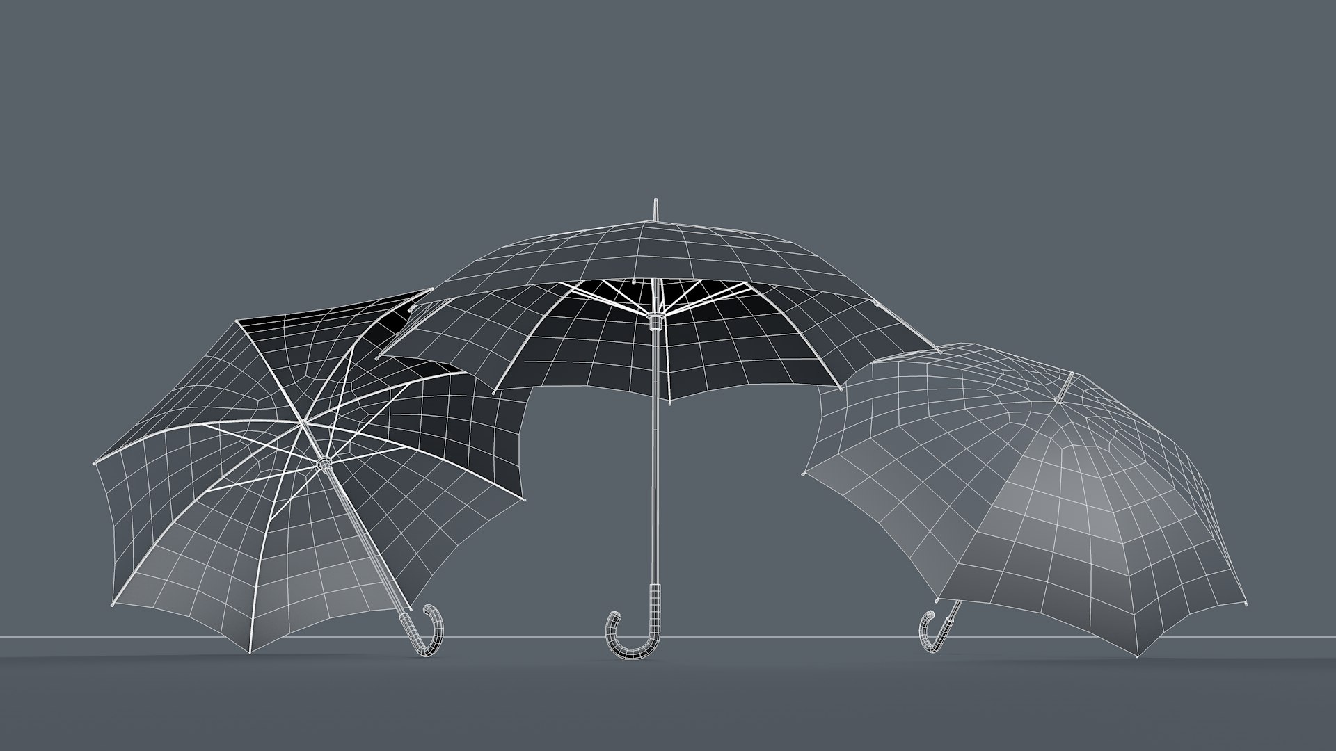 Umbrellas 3d Model