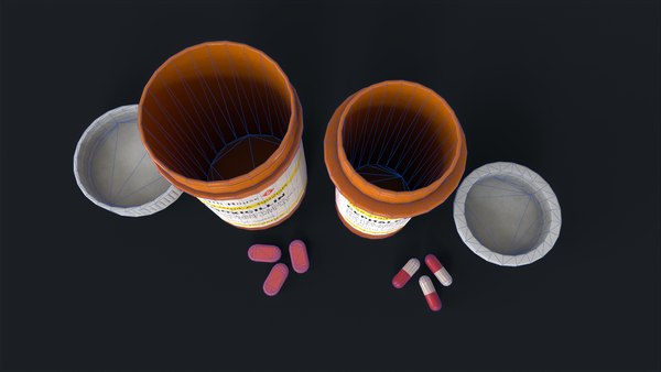 3D Jars of antibiotics model - TurboSquid 2043302