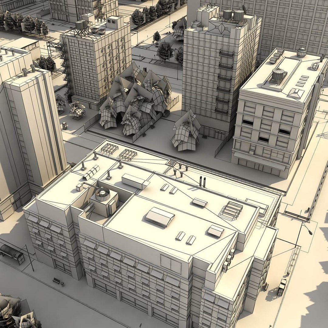 3d City Cityscape Highways