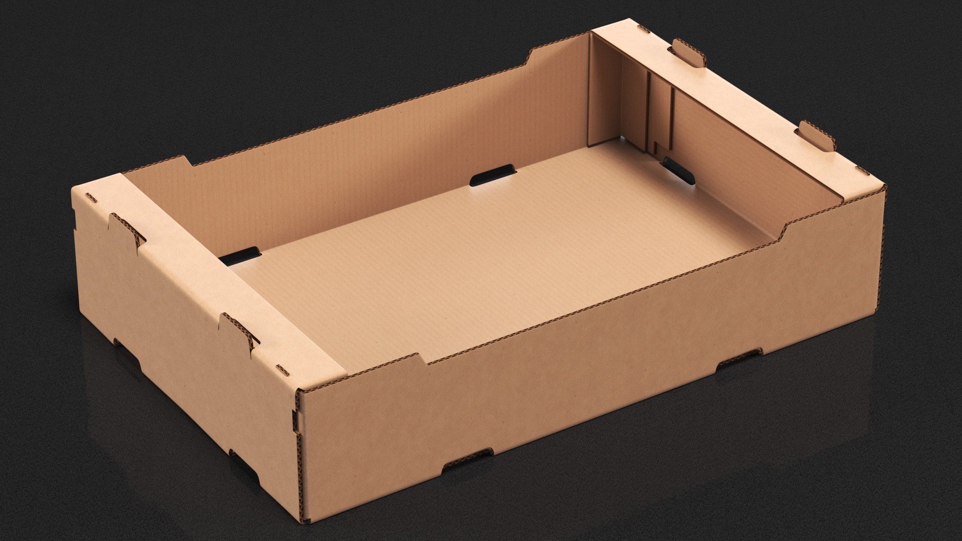 3D Stackable Corrugated Cardboard Fruit Tray - TurboSquid 1787968