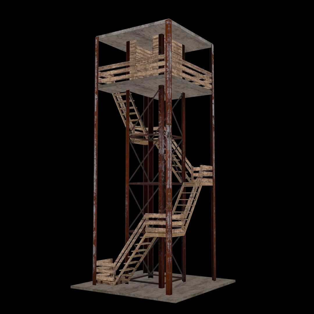 3D A Low-poly 3D Model Of A Military Tower - TurboSquid 1871814
