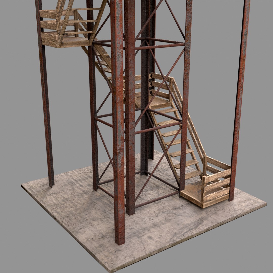 3D A Low-poly 3D Model Of A Military Tower - TurboSquid 1871814