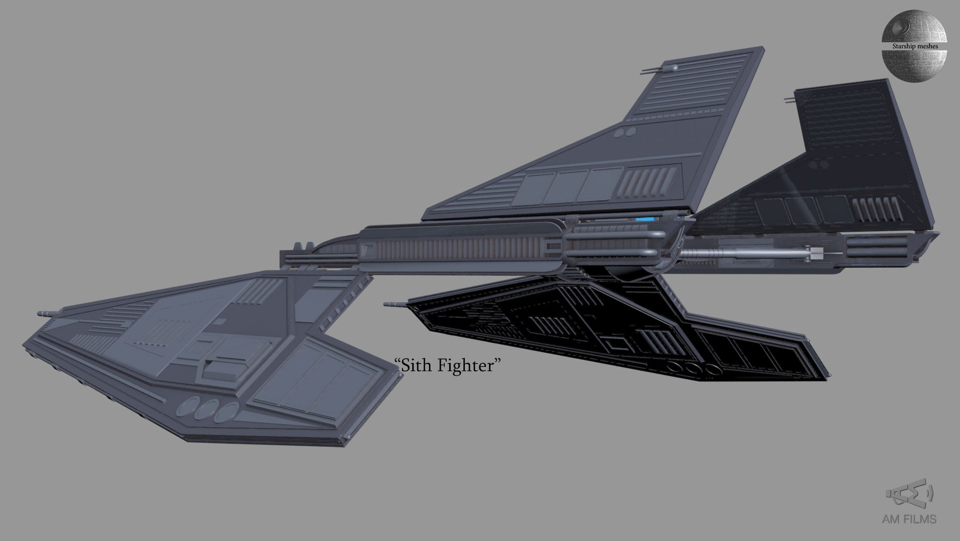 3D Sith Fighter Revan Model - TurboSquid 1262346