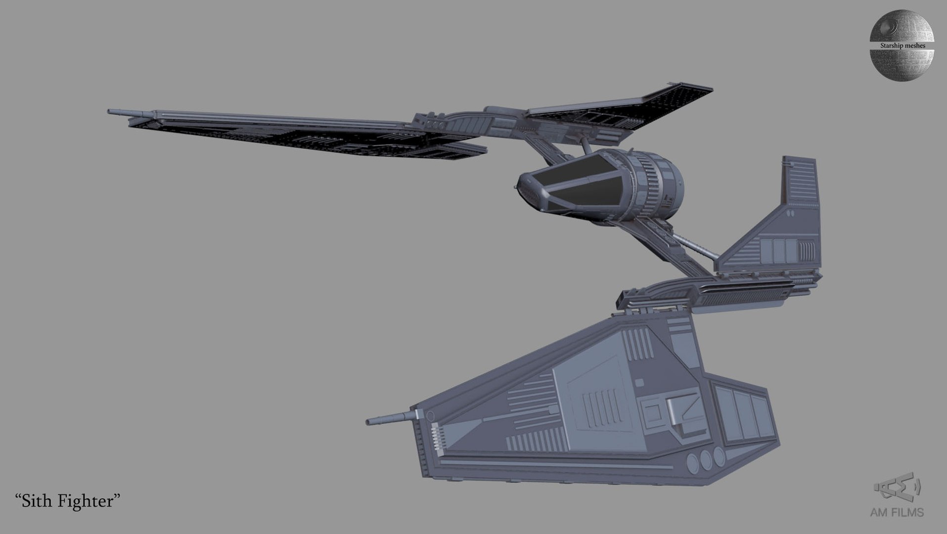 3D Sith Fighter Revan Model - TurboSquid 1262346