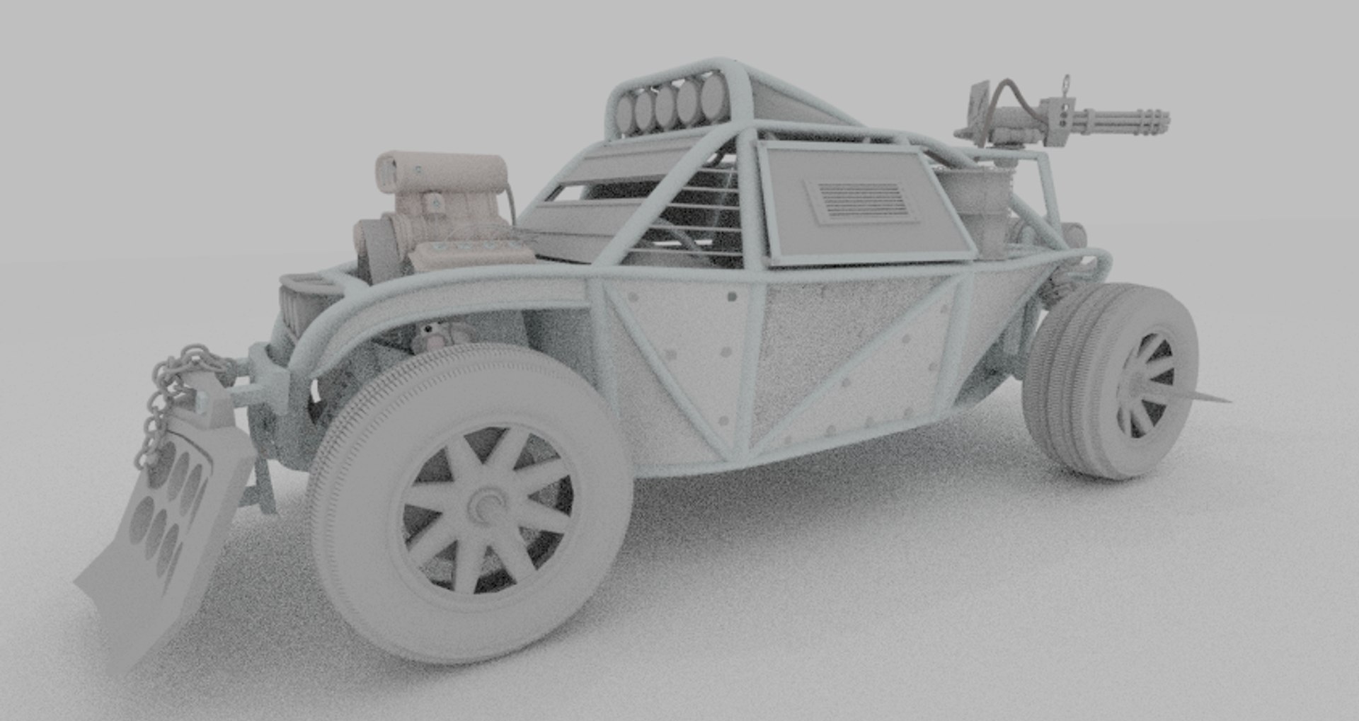 3d Model Apocalyptic Car