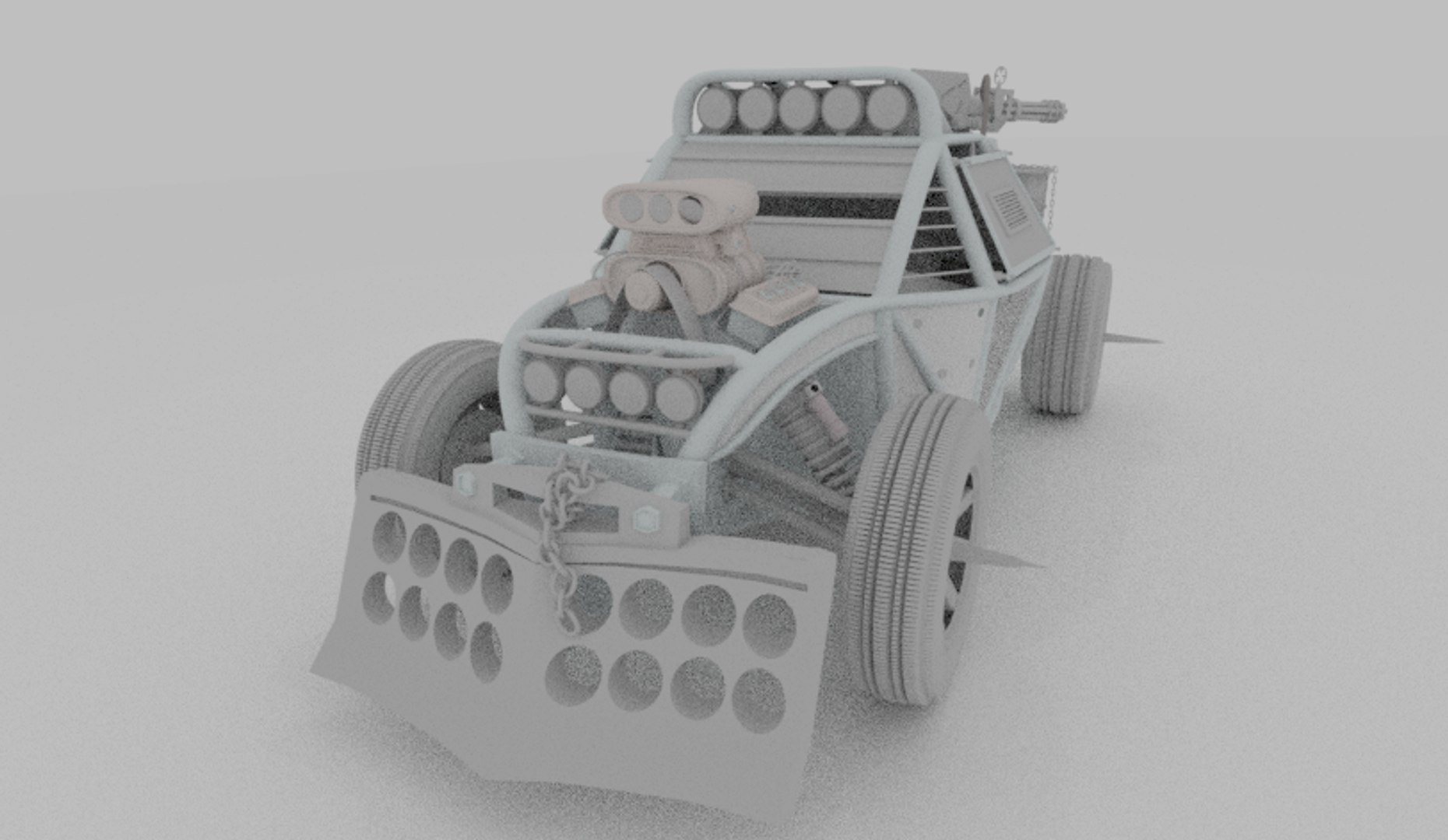 3d Model Apocalyptic Car