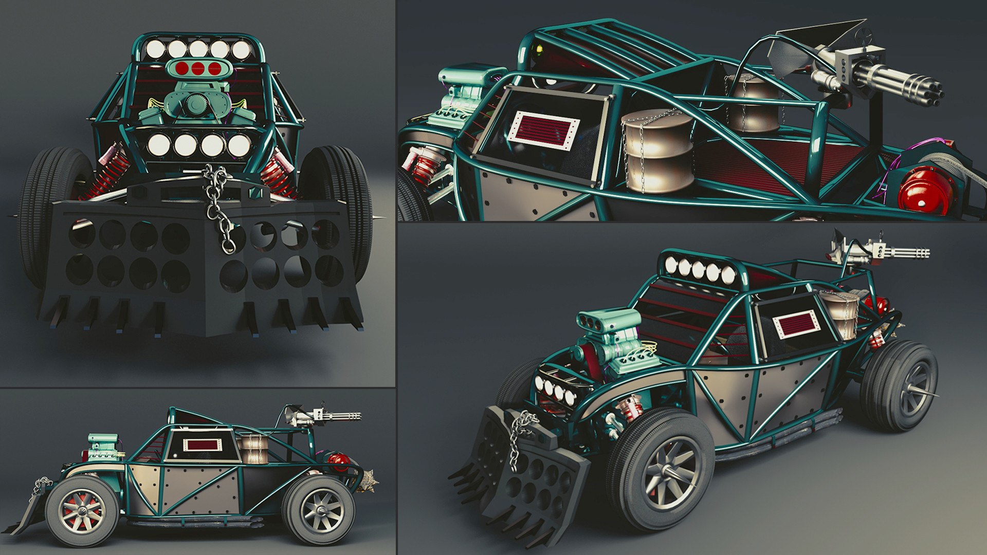 3d Model Apocalyptic Car