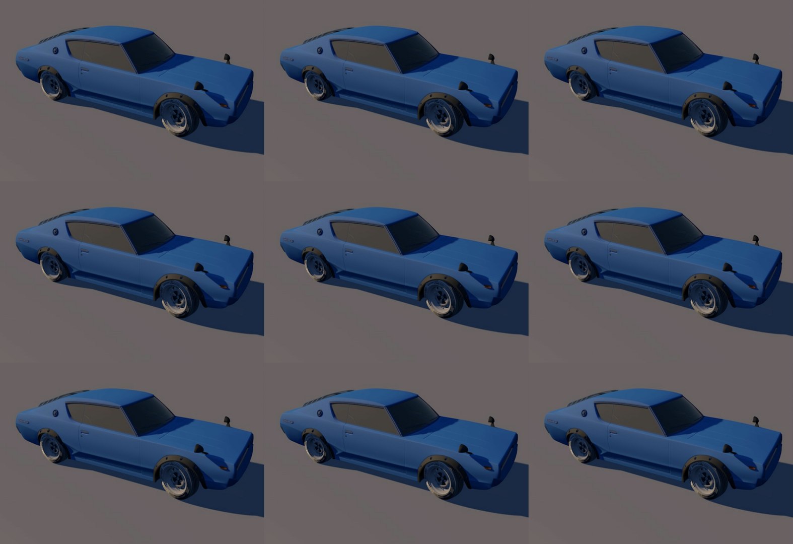 3D Sedan Car cartoon C4D sports car classic car model - TurboSquid 1802446