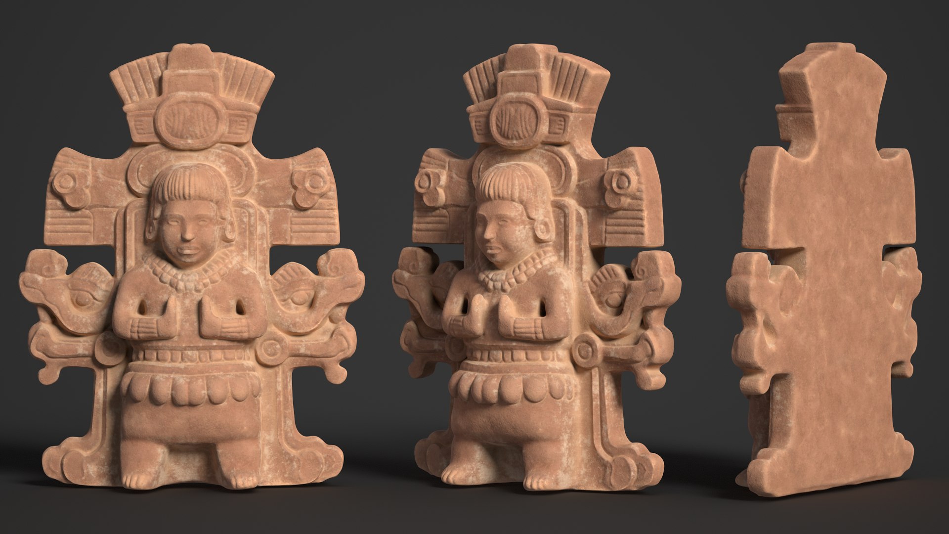 3D 15 Ancient Mayan Statues - 250120 - TurboSquid 2343203