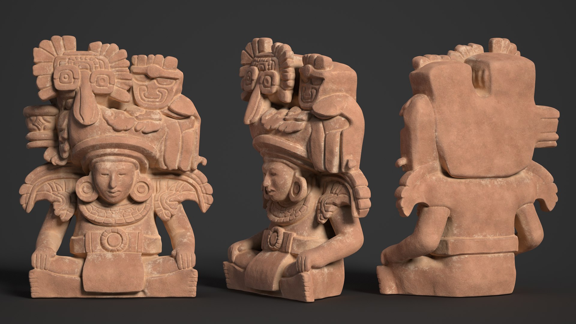 3D 15 Ancient Mayan Statues - 250120 - TurboSquid 2343203