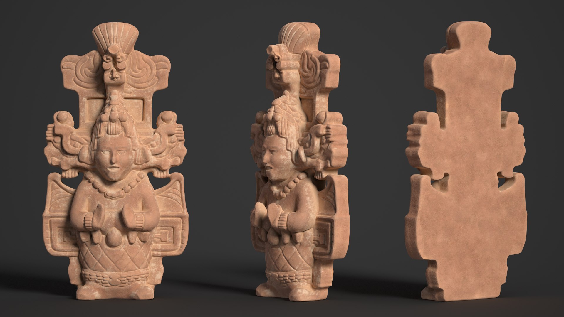 3D 15 Ancient Mayan Statues - 250120 - TurboSquid 2343203