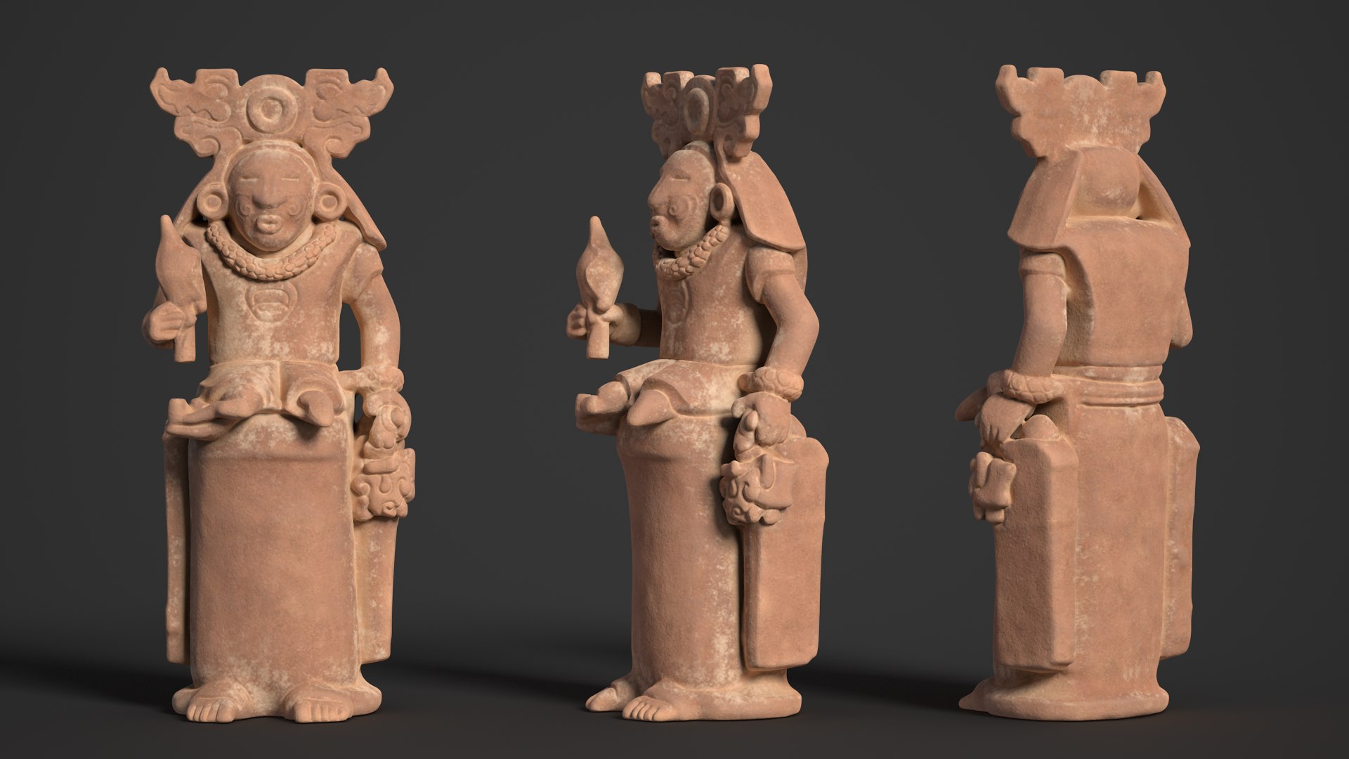 3D 15 Ancient Mayan Statues - 250120 - TurboSquid 2343203