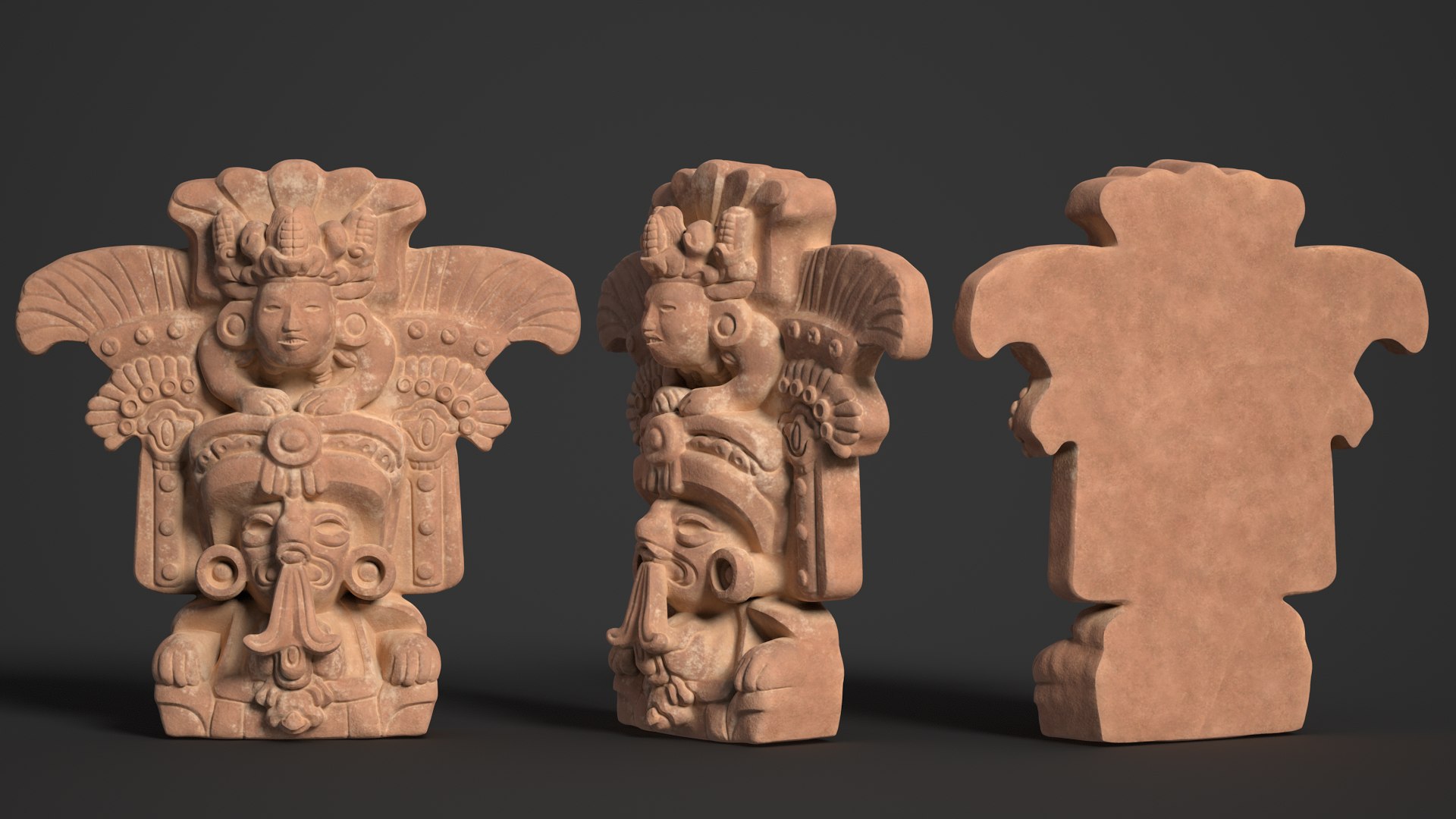 3D 15 Ancient Mayan Statues - 250120 - TurboSquid 2343203