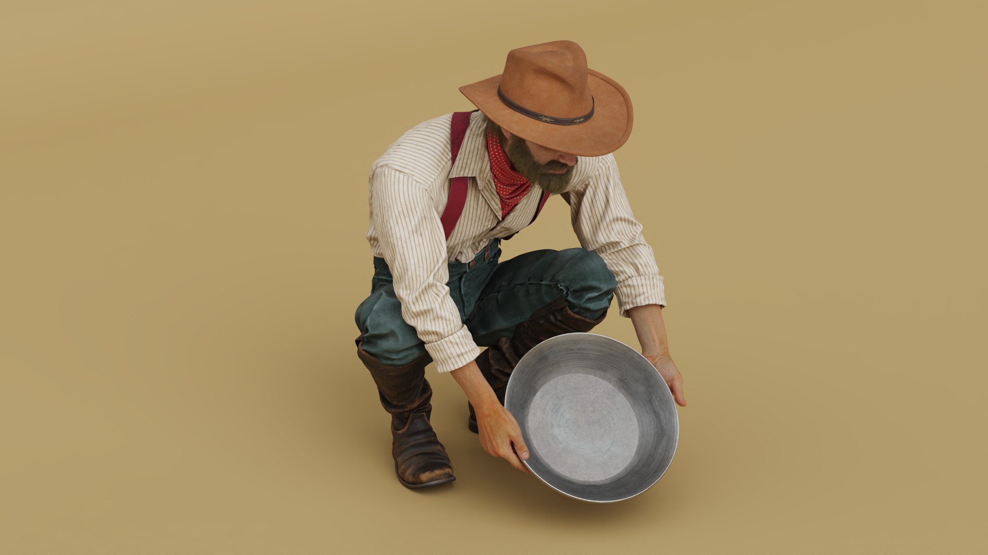 3D Model Working Gold Rush Miner - TurboSquid 2299970