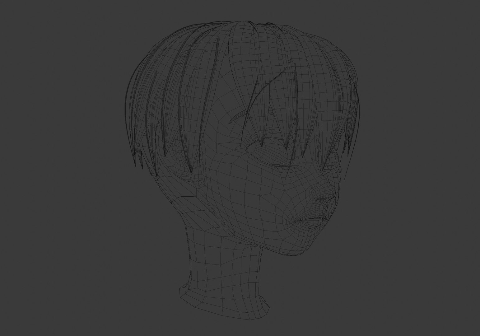 Anime Male Hairstyle 3D - TurboSquid 1930000