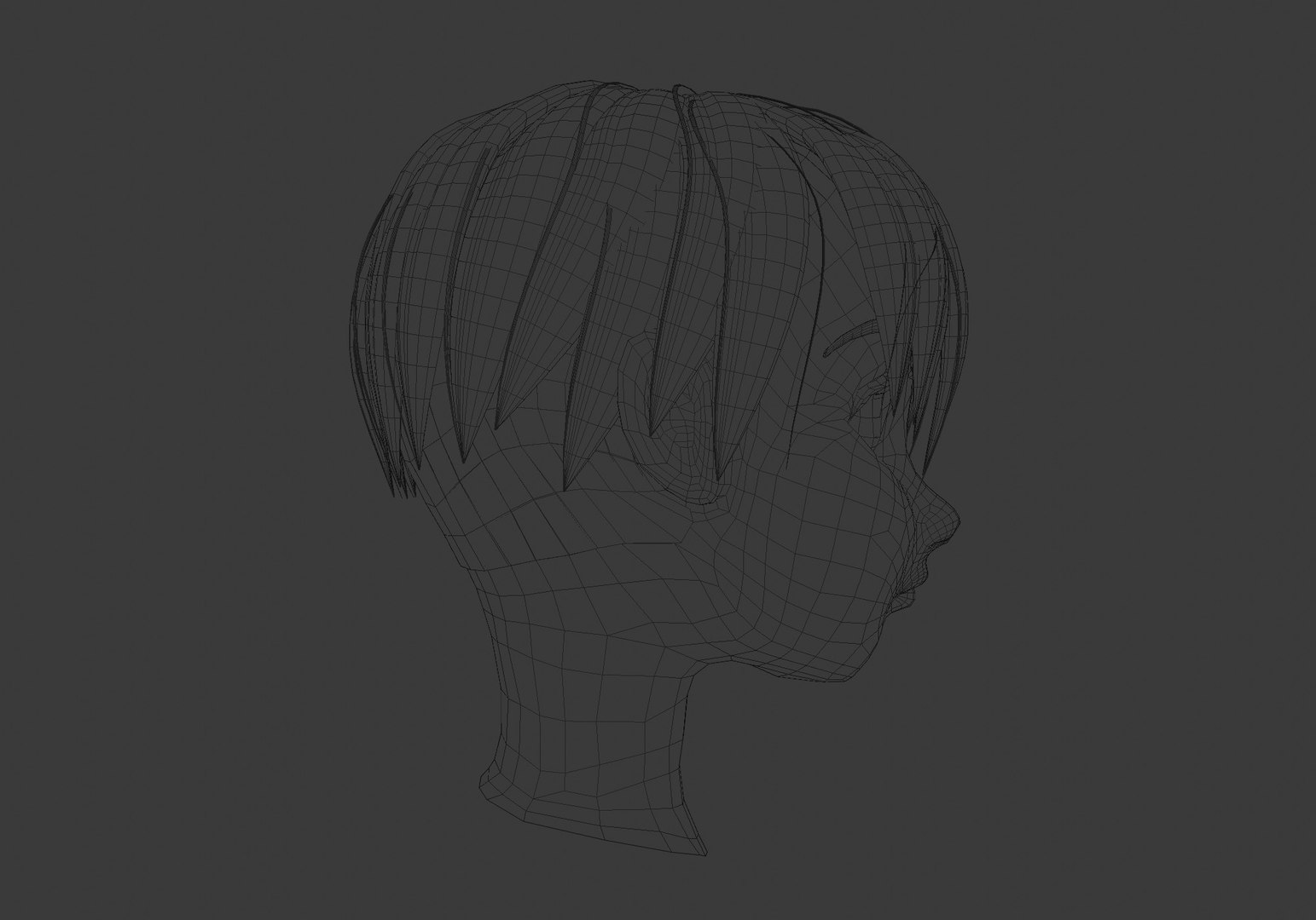 Anime Male Hairstyle 3D - TurboSquid 1930000