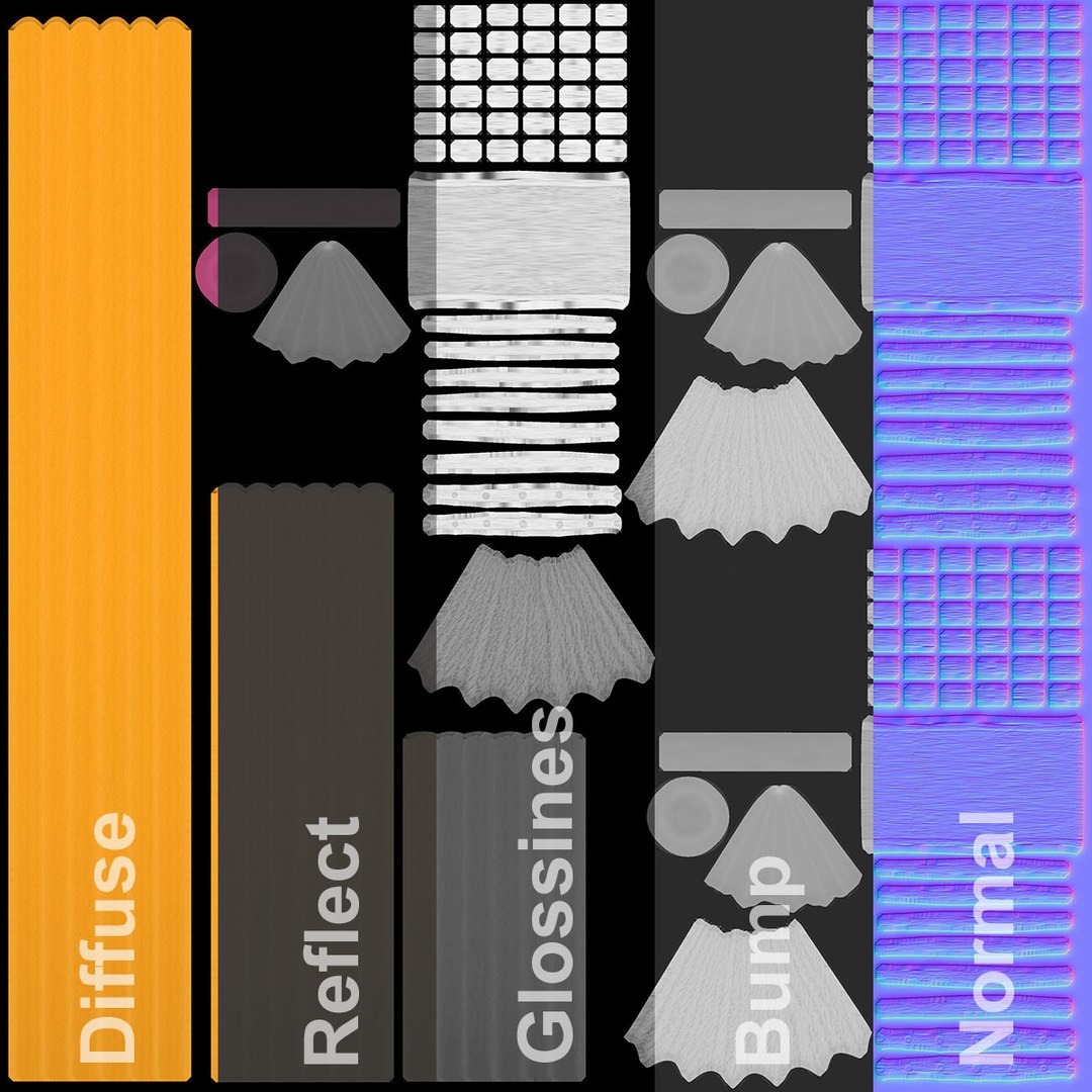 Realistic pencil set model - TurboSquid 1167681