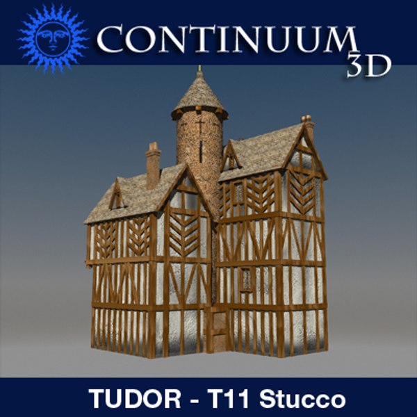 t11 tudor style medieval building 3d model