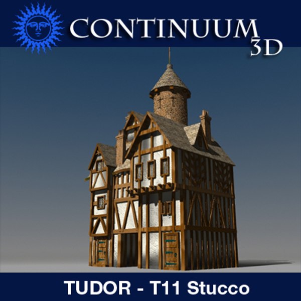 t11 tudor style medieval building 3d model