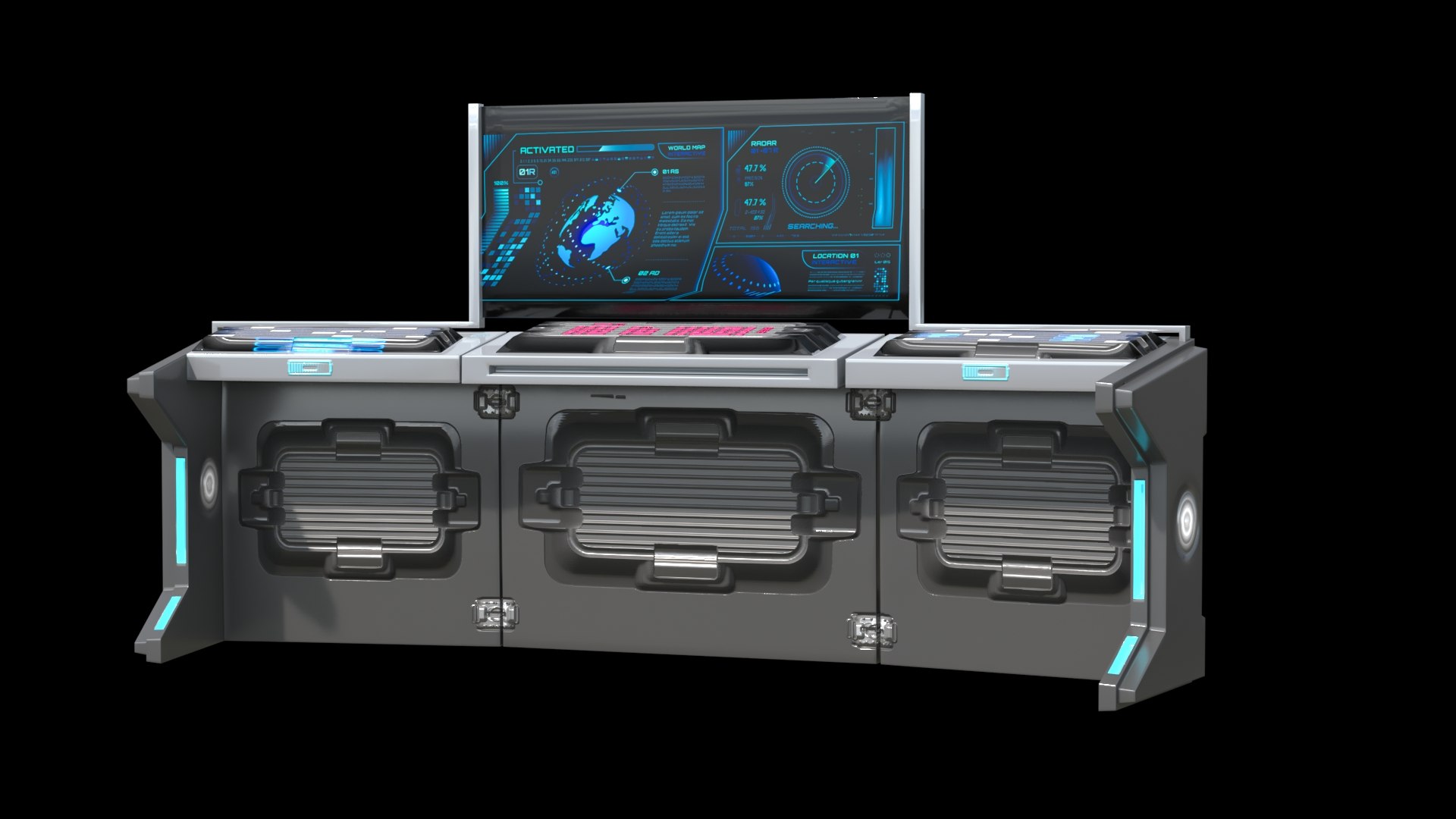 3D Model Sci-fi Desk - TurboSquid 1660965