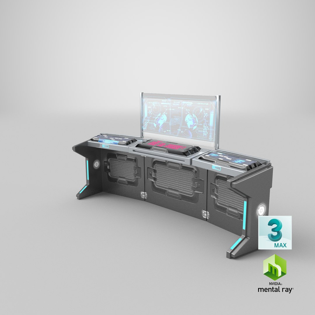 3D model sci-fi desk - TurboSquid 1660965
