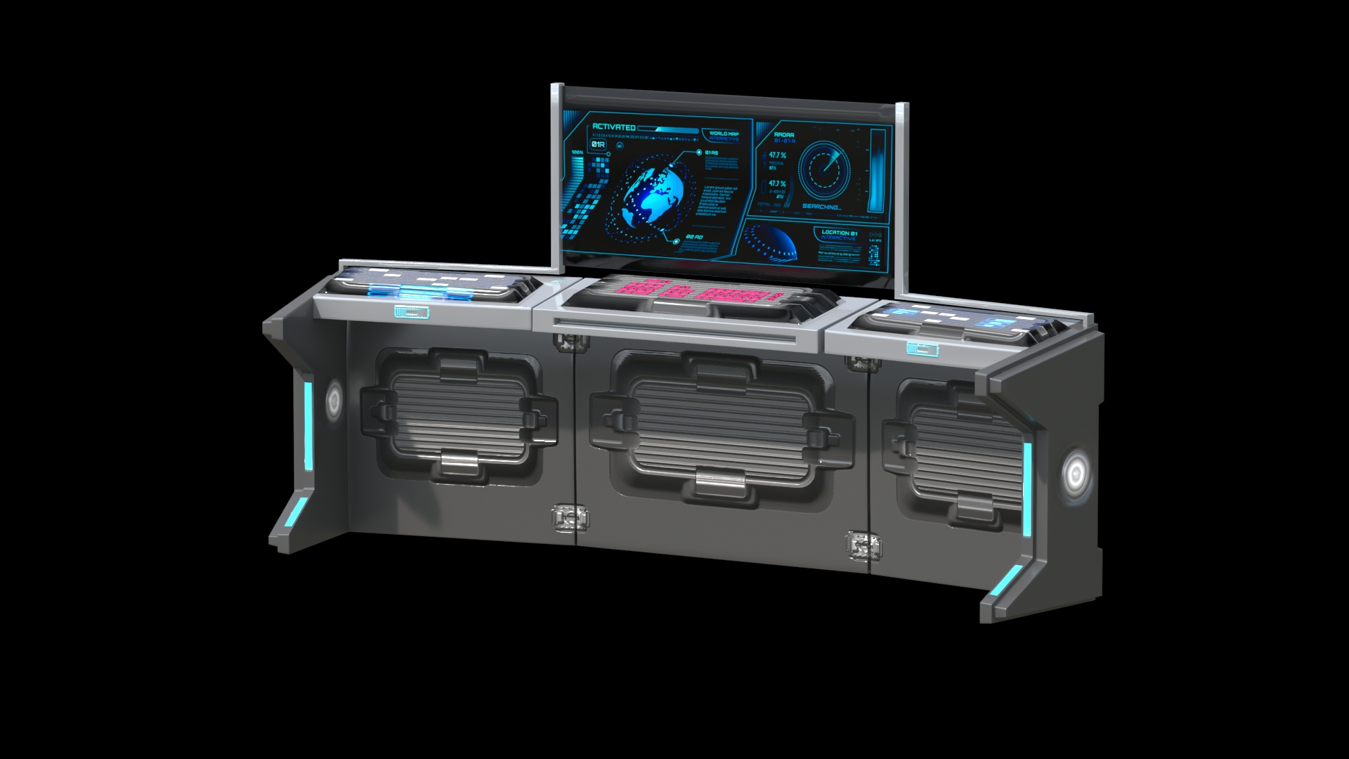 3D model sci-fi desk - TurboSquid 1660965