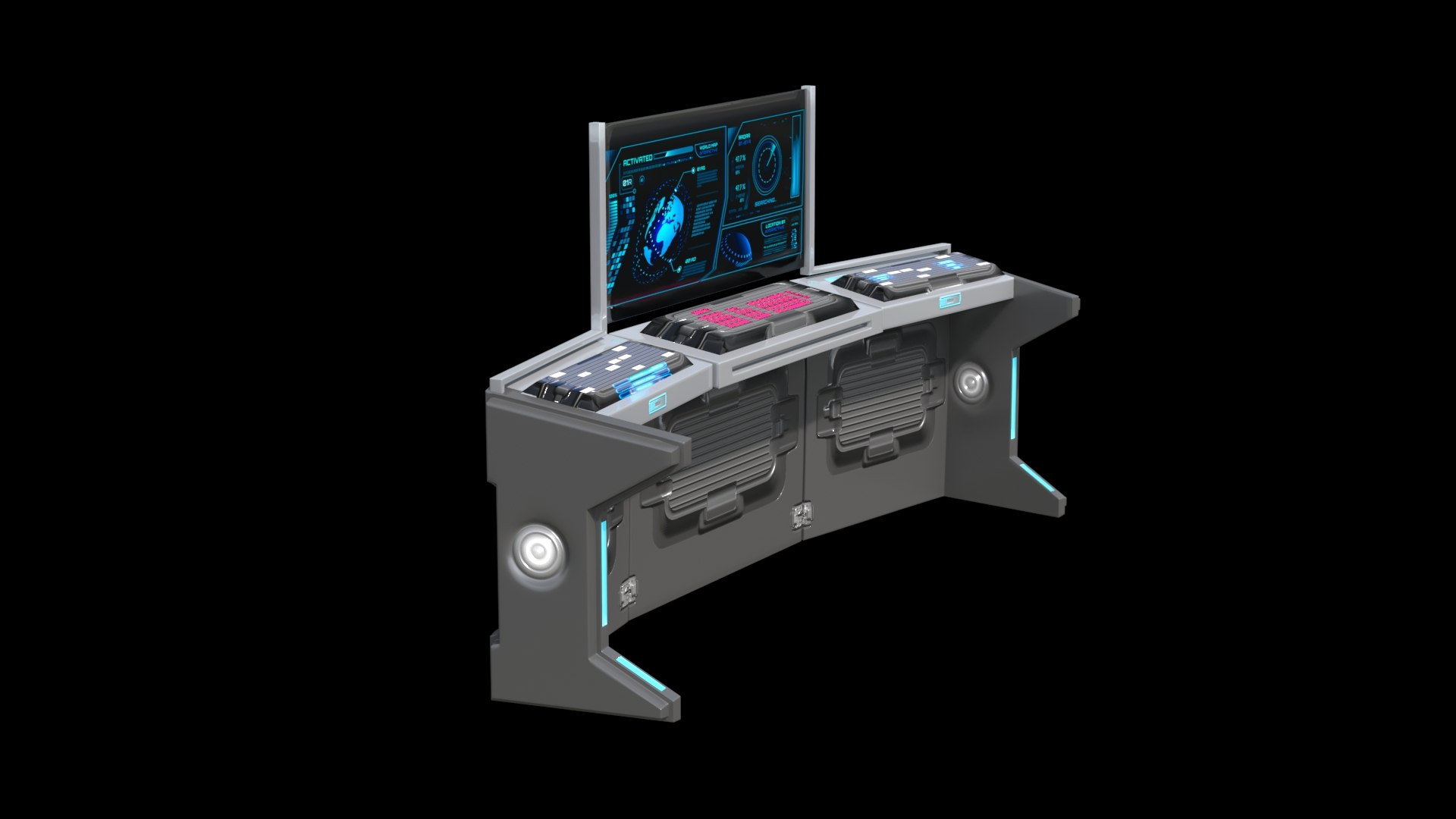 3D Model Sci-fi Desk - TurboSquid 1660965