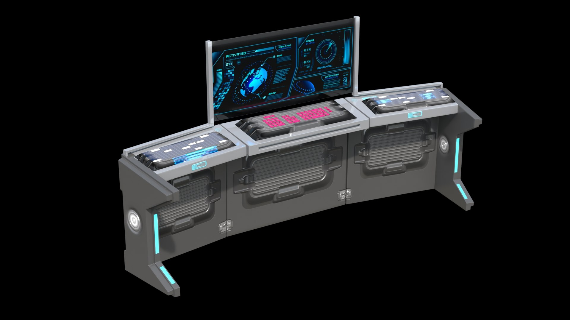3D Model Sci-fi Desk - TurboSquid 1660965