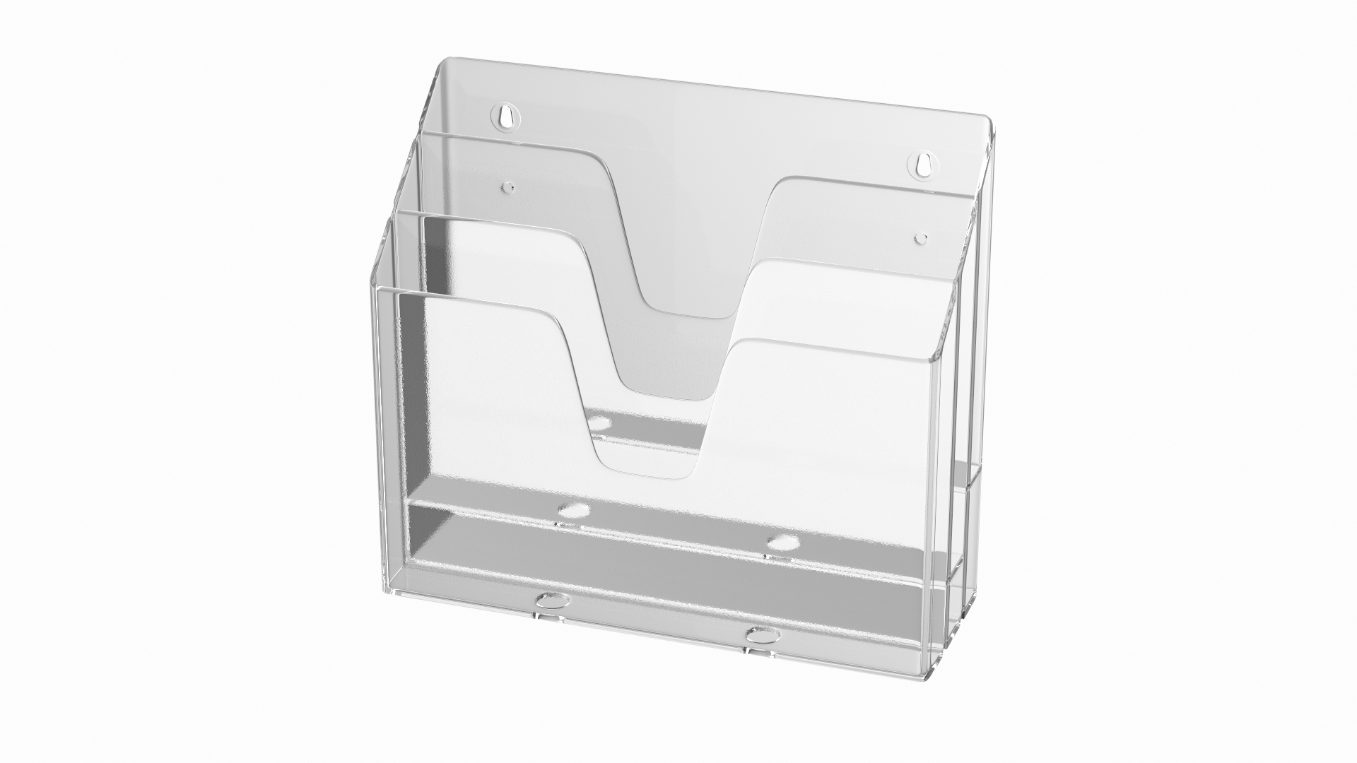 Horizontal Folder Organizer Triple File Transparent Model - TurboSquid ...