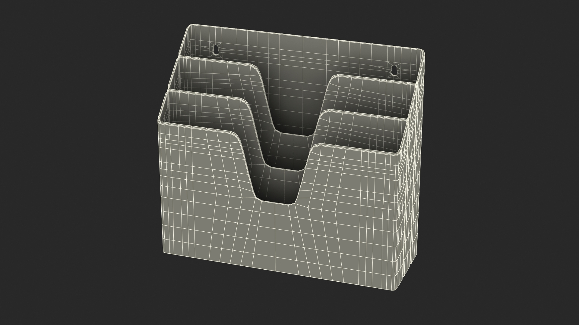 Horizontal Folder Organizer Triple File Transparent Model - TurboSquid ...