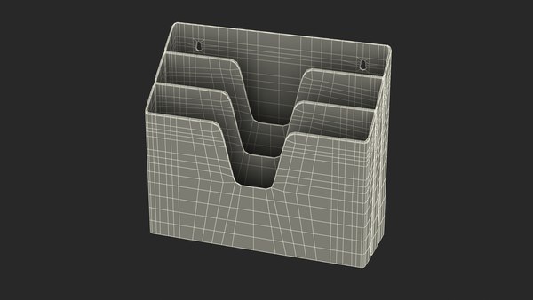 Horizontal Folder Organizer Triple File Transparent model - TurboSquid ...