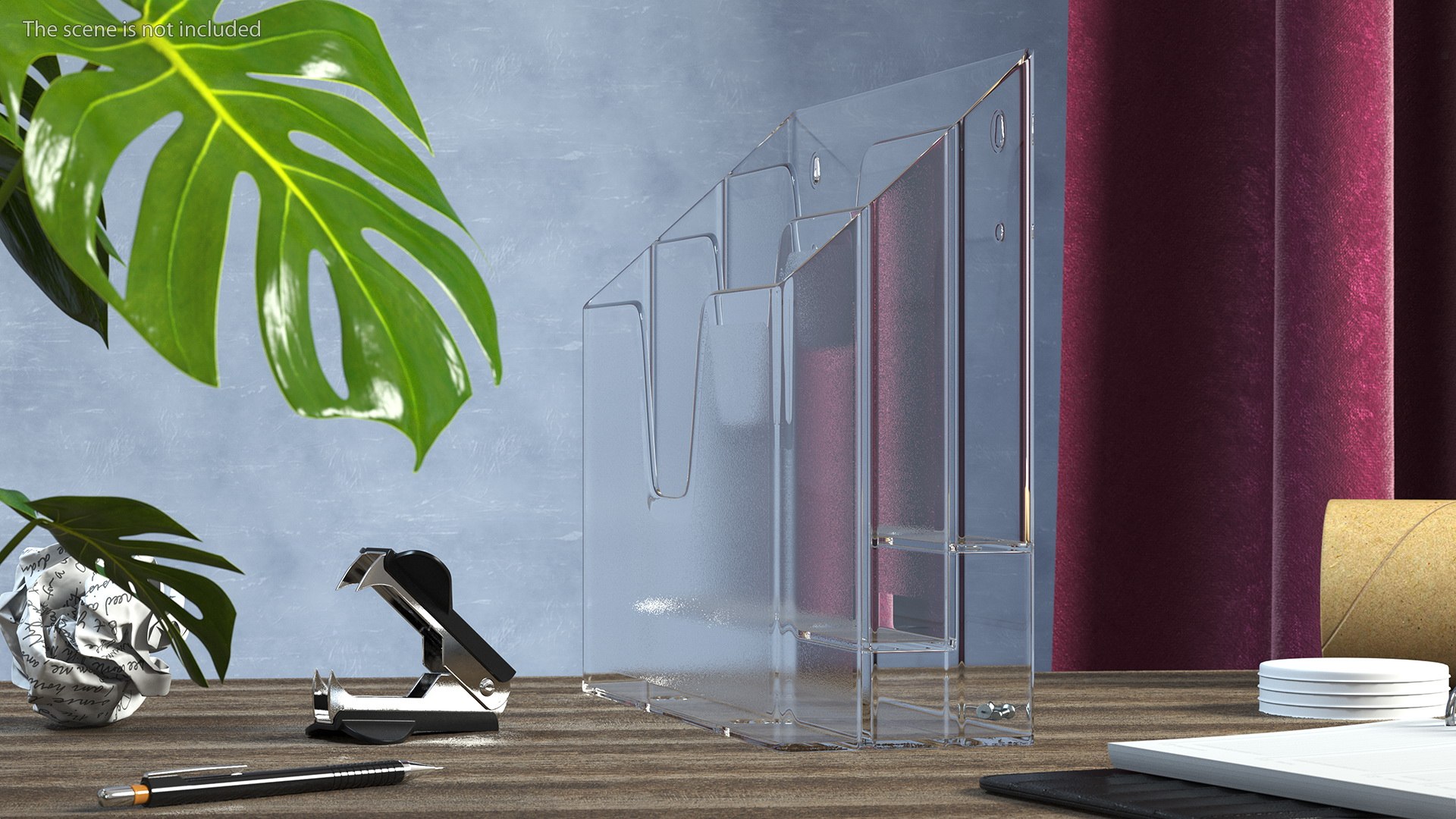 Horizontal Folder Organizer Triple File Transparent model - TurboSquid ...