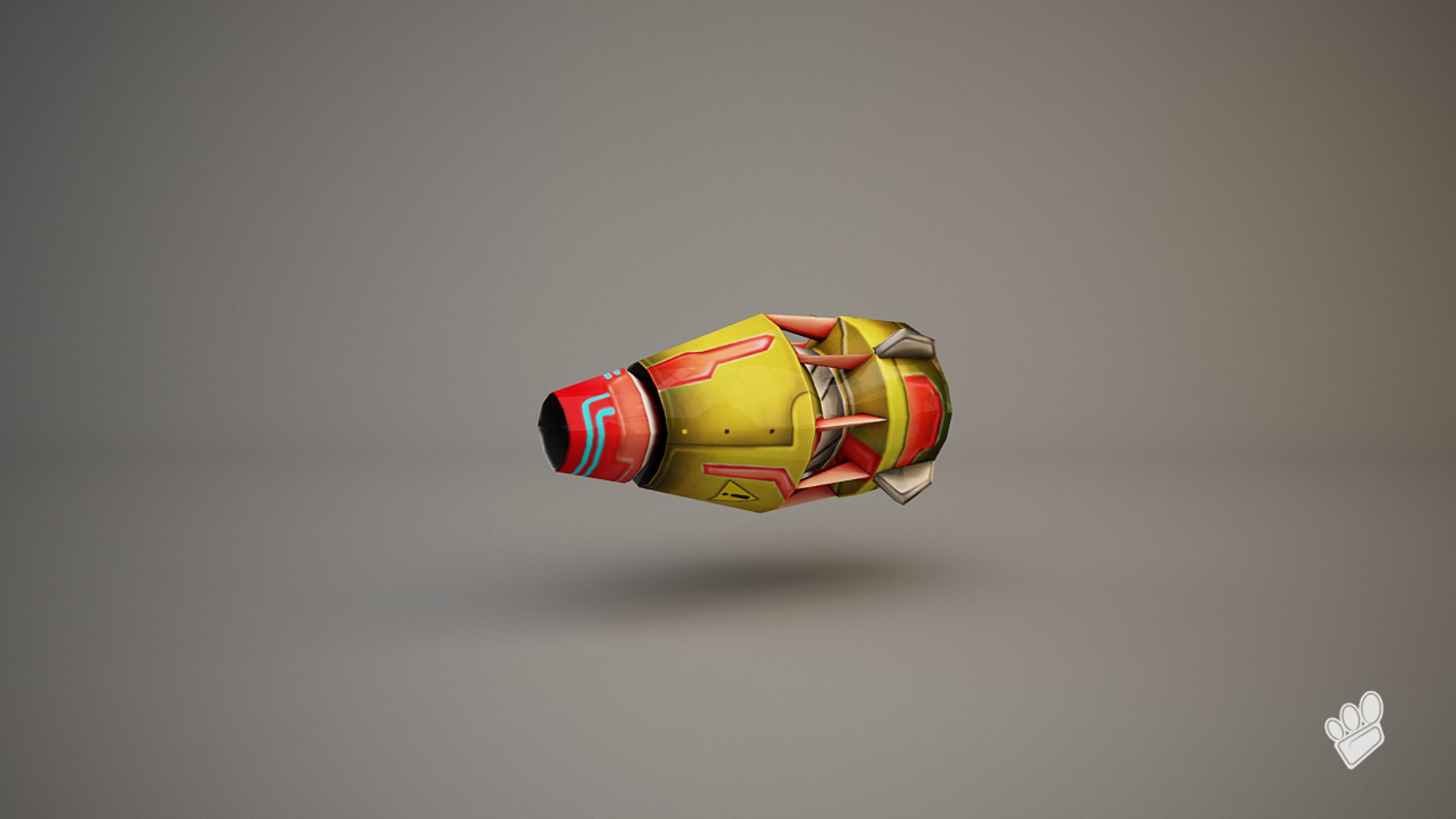 Jetpack Red Yellow C4d