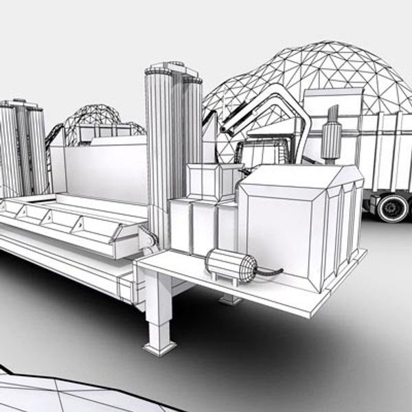 landfill trucks 3d model