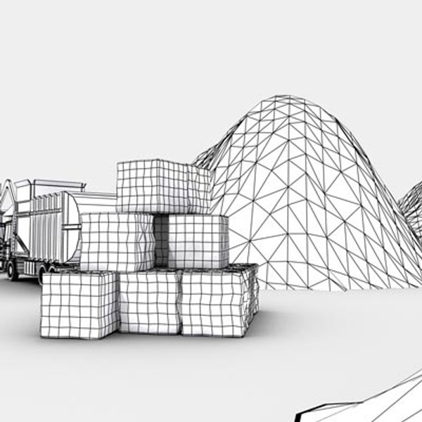 landfill trucks 3d model