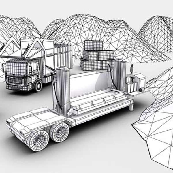 landfill trucks 3d model
