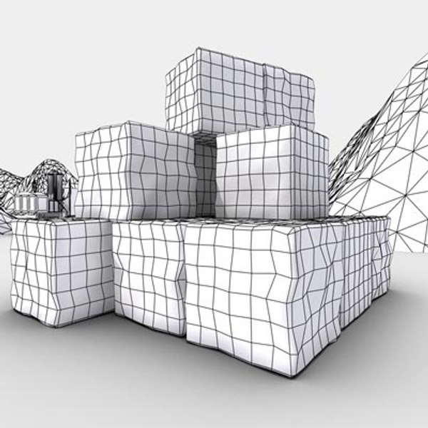 landfill trucks 3d model