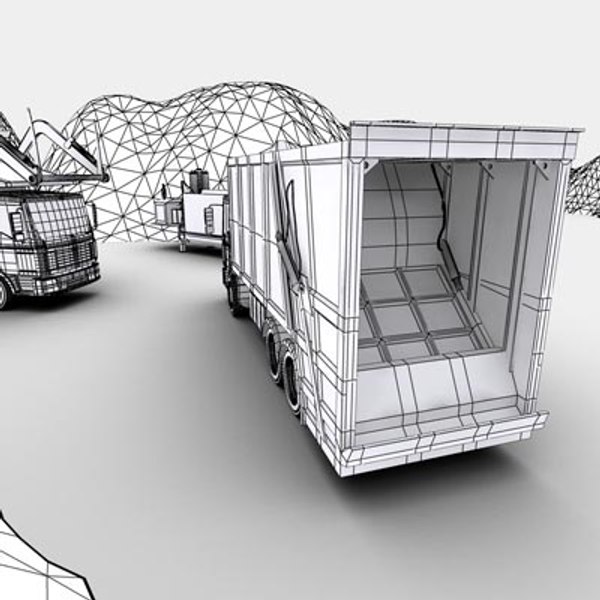 landfill trucks 3d model