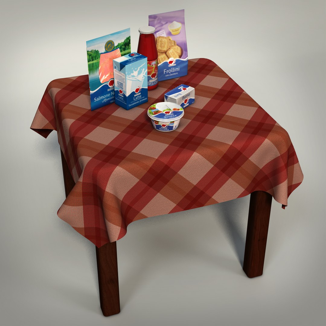 3d Model Packed Food